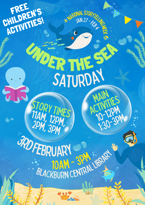 Under The Sea Saturday | 03 Feb 2024 | Blackburn Central Library